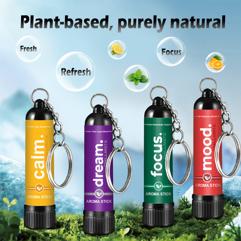 Natural Herb Inhaler | Pocket Aromatherapy 4-in-1 | Mood Booster, Focus ...