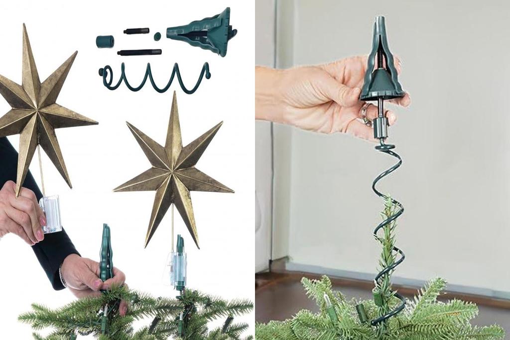 mooncute| Adjustable Tree Topper Base Decorative Tree Topper Stand ...