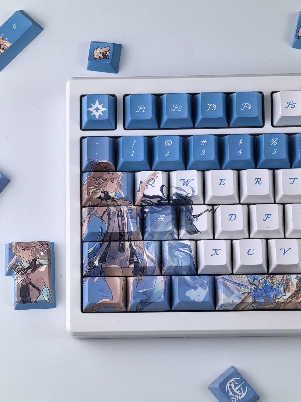 Wuthering Waves Cartethyia Keycaps Cherry Profile 120 Keys PBT Wooting ...