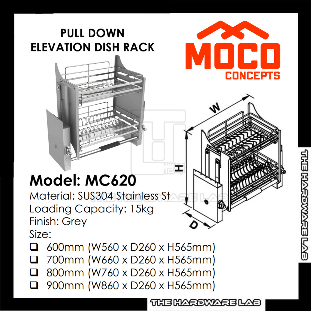 {The Hardware Lab}Moco Concepts MC620 Pull Down Elevation Dish Rack ...
