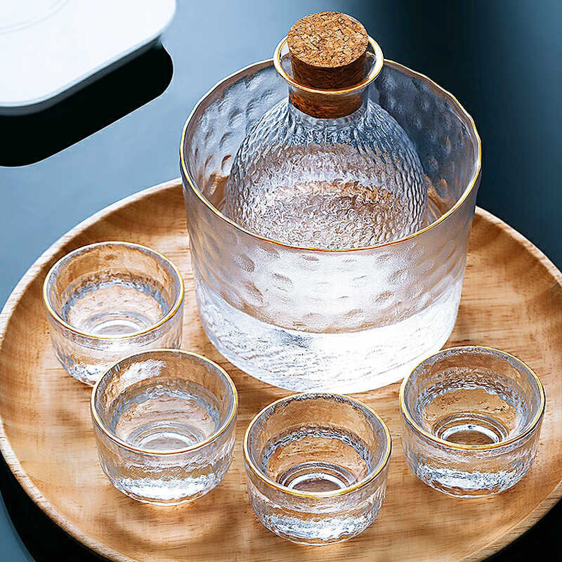 Japanese Style Sake Jug Set Small Wine Glass Wine Dispenser Wine Warmer ...