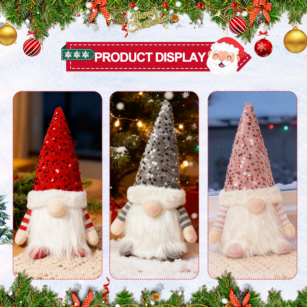 30Cm Christmas gifts/toys Night light Christmas Doll Elf Gnome with Led ...