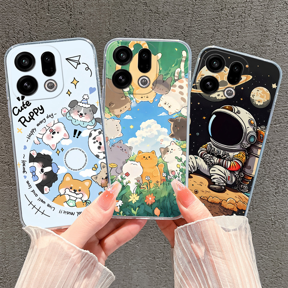 For OPPO Find X9 X9 Pro X8 X8 Pro Case Cartoon Astronaut Puppy ...