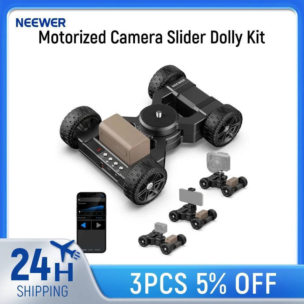 NEEWER Motorized Camera Slider Dolly Kit with App Control, Ultra Quiet ...