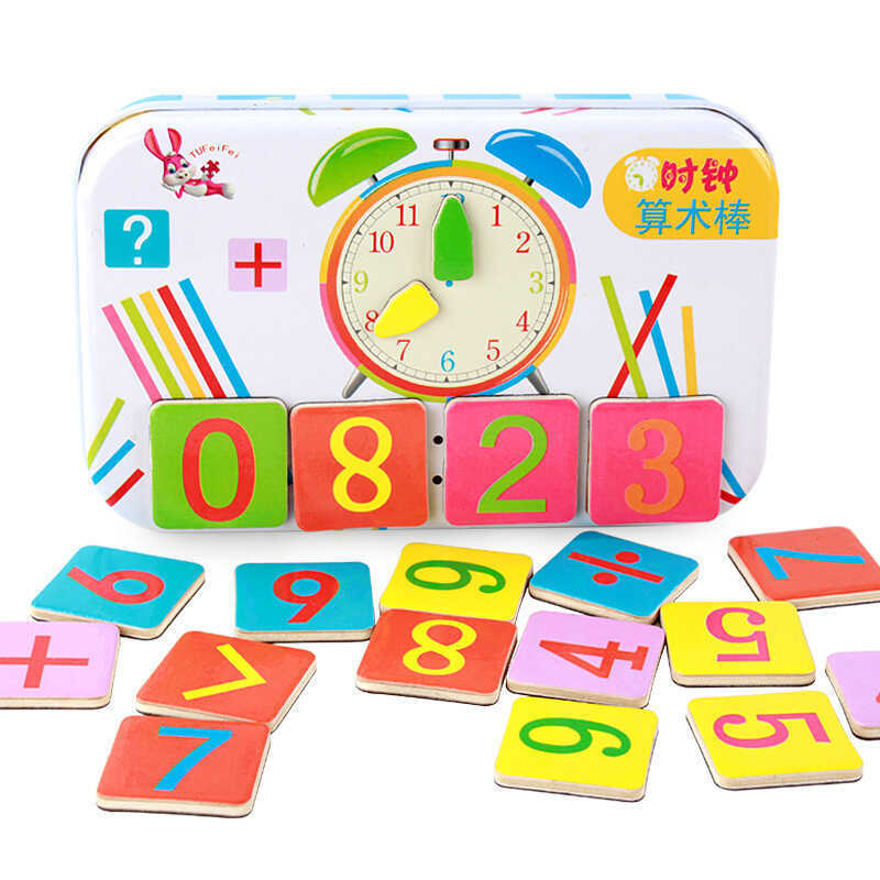 Iron Box Number Stick Children's Arithmetic Stick Counting Stick ...