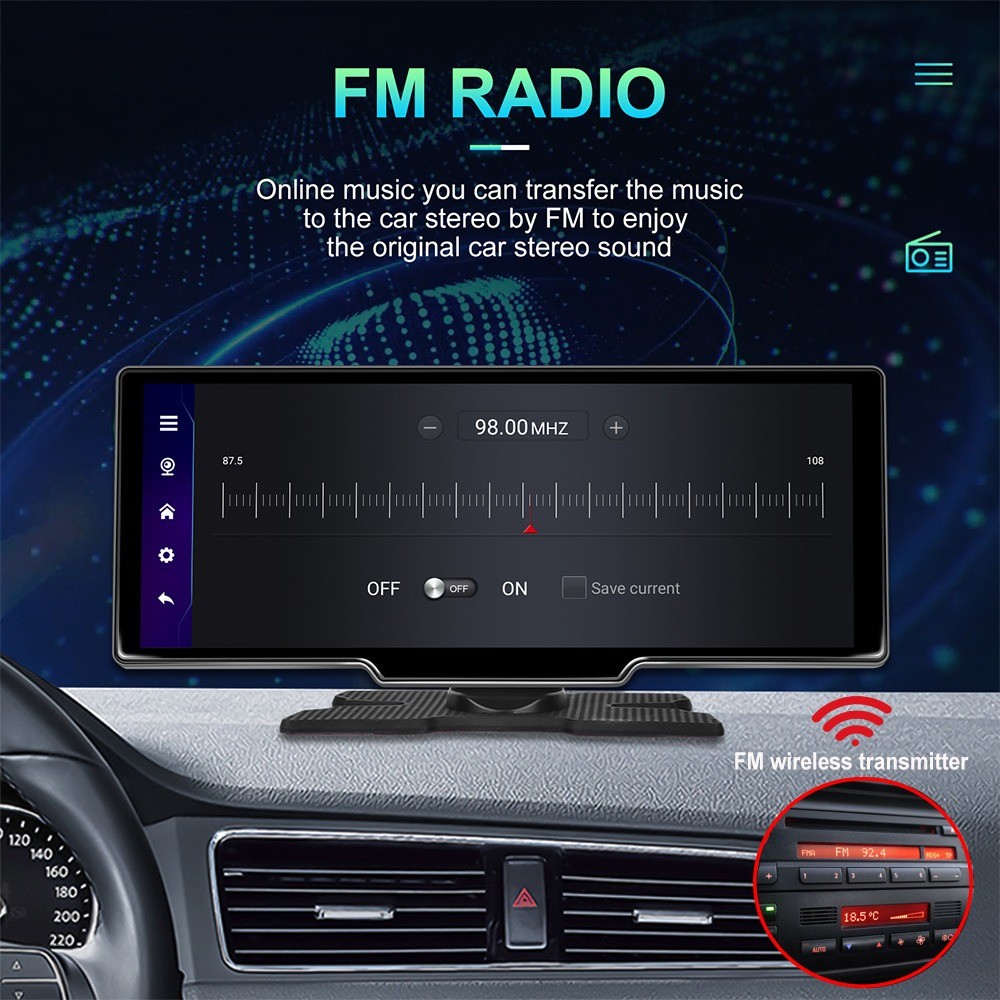 10.26-inch Car Mounted Smart Portable Screen Wireless Carplay Android ...