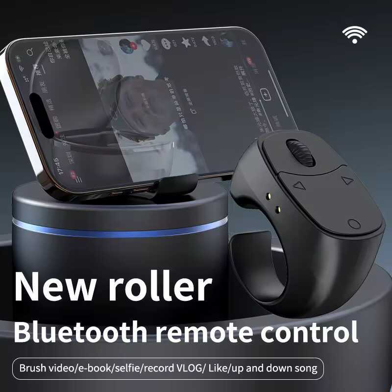 New Portable Wireless Bluetooth Finger Ring Dual-mode Mause Remote ...