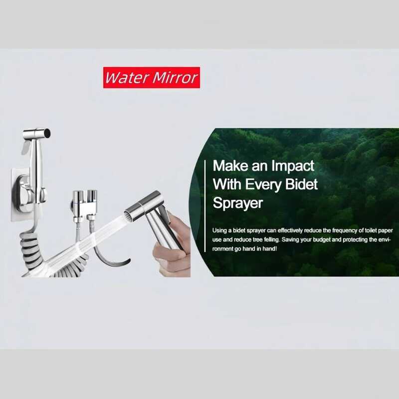 Handheld 304 Sprayer for Toilet, Bathroom Bidet Attachment with 1-In-2 ...