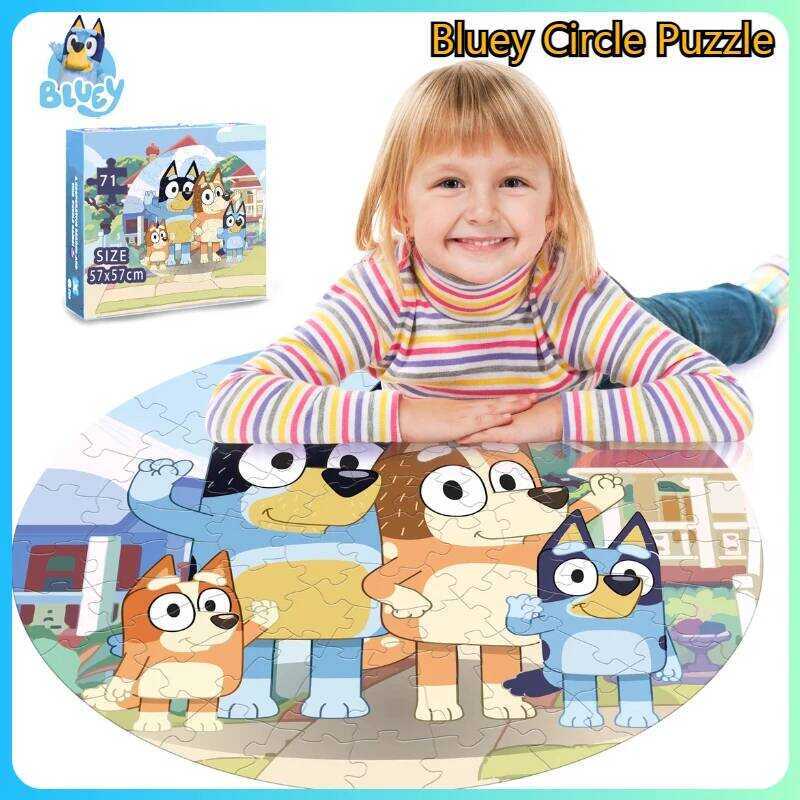 Animated Cartoon Bluey Dog round Paper Decompression Educational ...