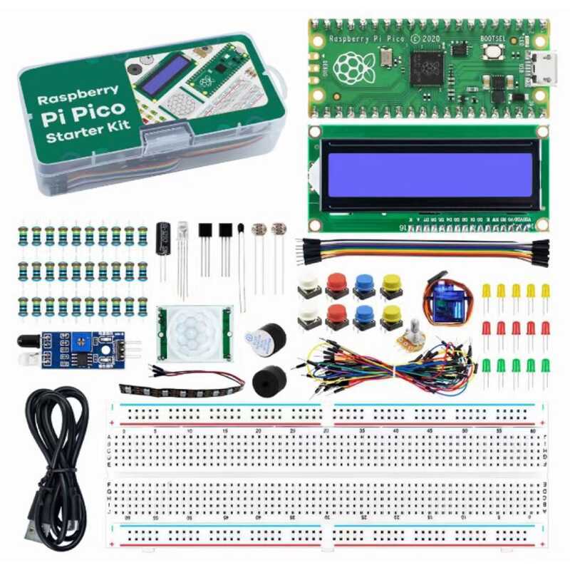 Raspberry pi pico Development Board Kit Raspberry pi RP2040 Programming+LCD1602 LCD Screen ...