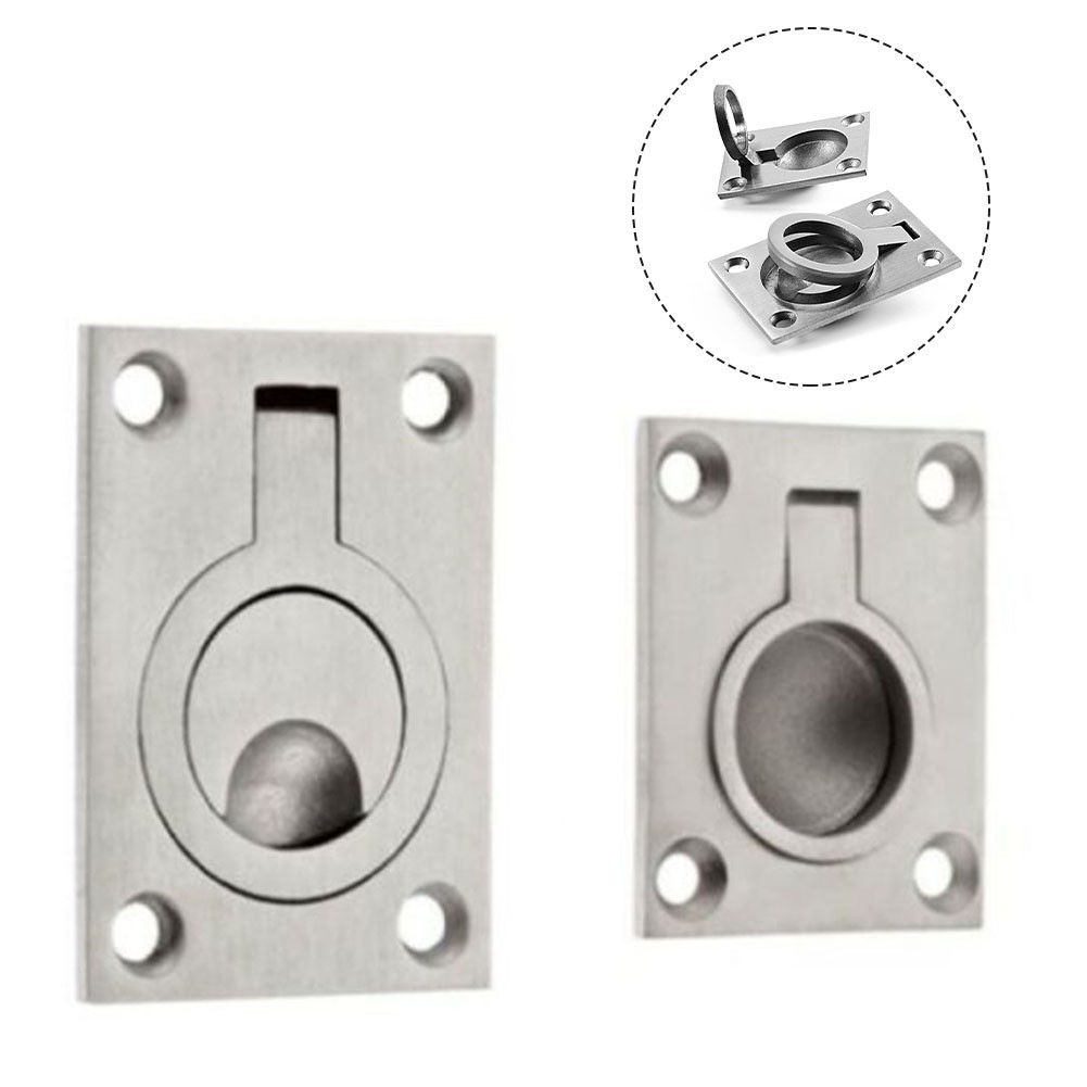 [ANGY] Stainless Steel Finger Flush Ring Pull Handle Cupboard Cabinet ...