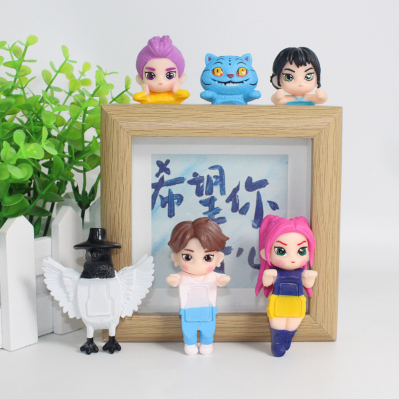 K Pop Demon Hunters Series Mini Figure Blind Box Kawaii Dolls Character ...