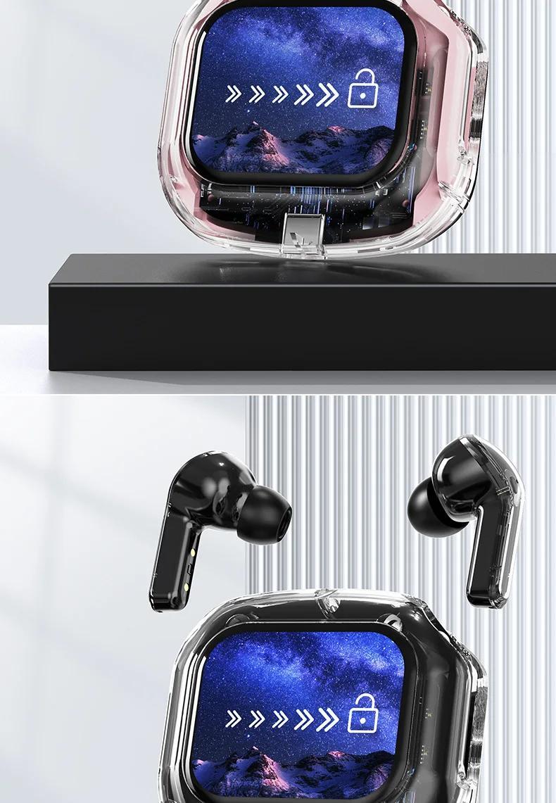 TWS Full-Color Maximum Touch Display Earphones Air Max Transparent ...