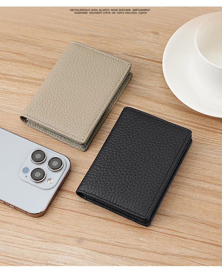 New Mens Business Card Holder Real Leather ID Credit Cards Wallet ...