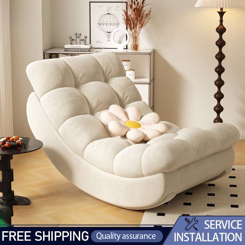 Rocking Recliner Adults, Sleepable Lounge Chair With Footrest, Single ...