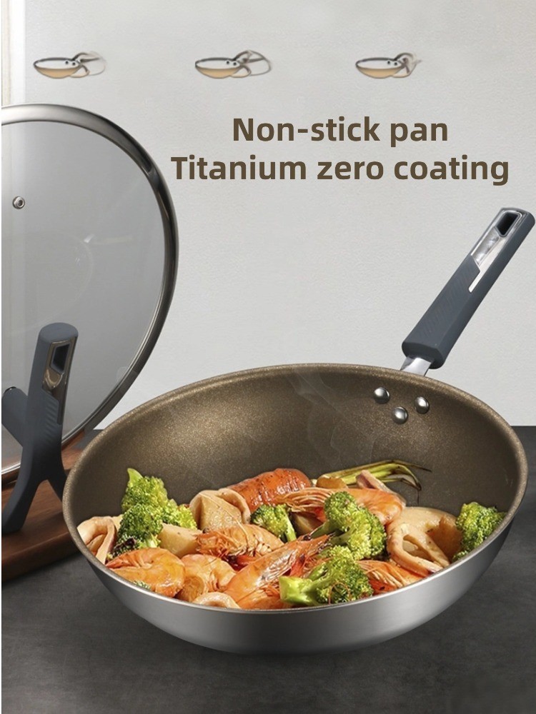 SWEE Titanium Plasma Non-Stick wok | Non-Coated Smoke-Free Non-Stick ...