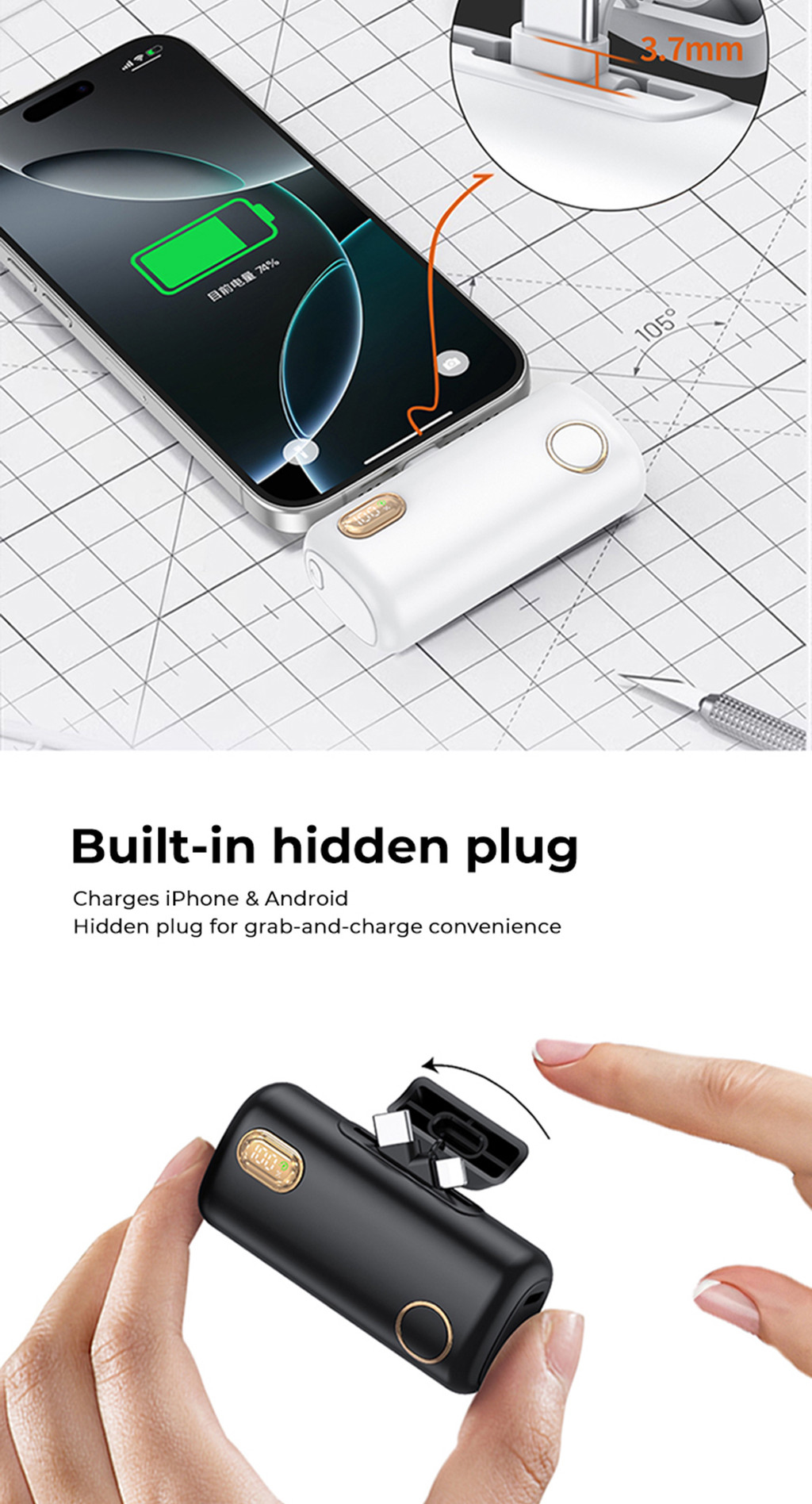 [CCC Certified] Anvers Mini Power Bank 5000mAh with Stand 22.5W PD Fast ...