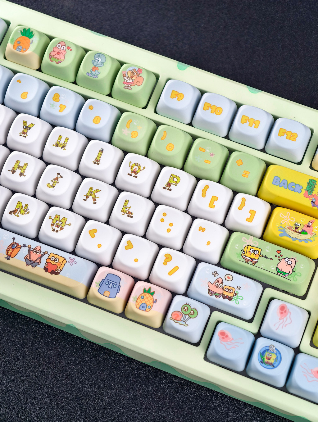 SpongeBob SquarePants Keycaps 130 Keys MOA Profile PBT Wooting MAD60 ...