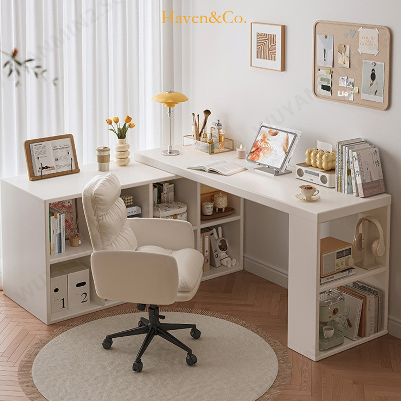 Study Corner Table Home Study Desk Bedroom Dressing Table Bookshelf ...