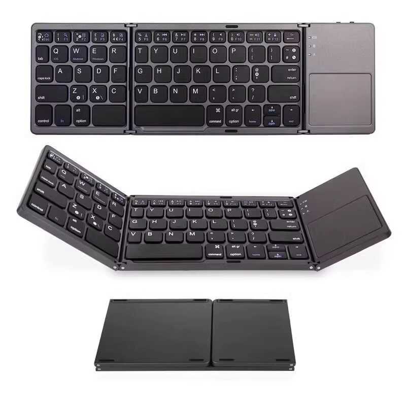 Bluetooth Keyboard Foldable Convenient Suitable for iPad Portable ...