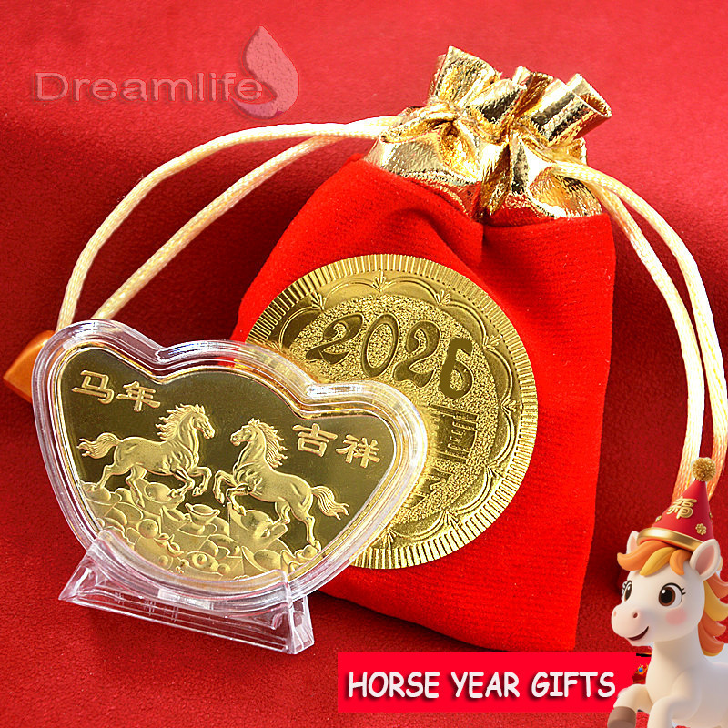 New Arrival Horse Solic Ingots Box Set 2026 Lucky Charm Gold Coin Gifts ...