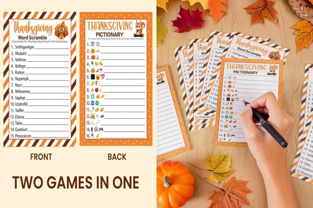 {halfa} Thanksgiving Game Cards Classroom Thanksgiving Games ...