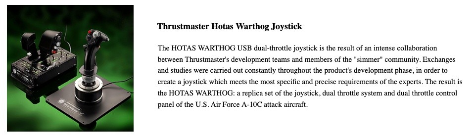 Thrustmaster Hotas Warthog (PC) | Shopee Singapore