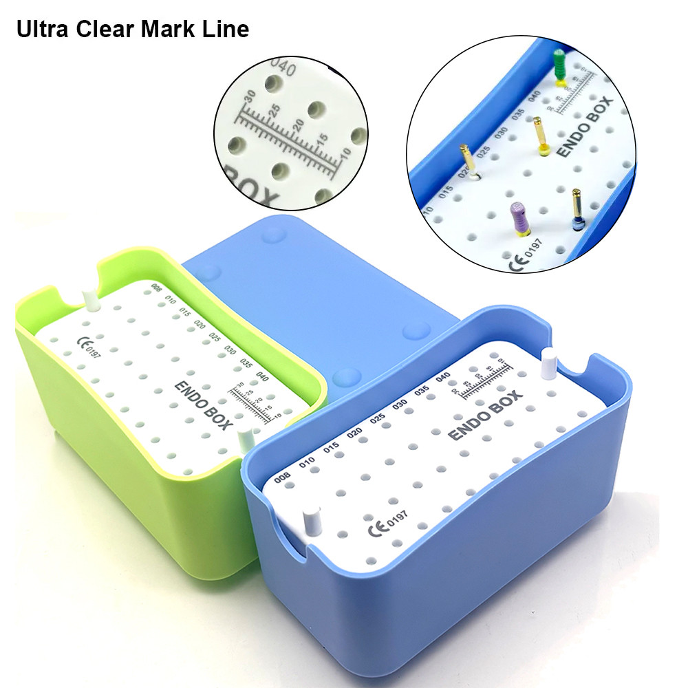Dental Endo File Storage Box with Ruler 40-Hole Autoclavable Stand for ...