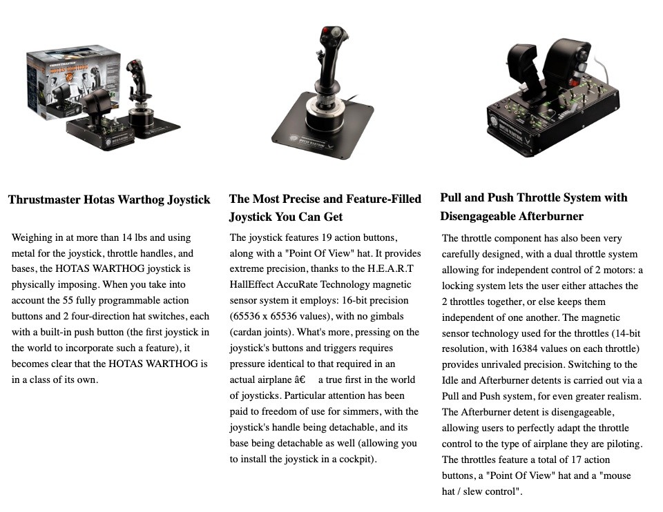 Thrustmaster Hotas Warthog (PC) | Shopee Singapore