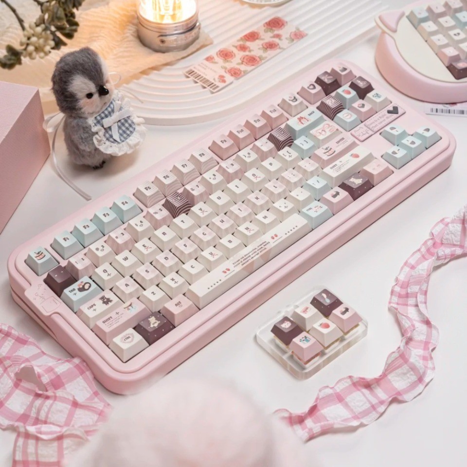 Velvet Strawberry Keycaps Cherry / MOA Profile 120+ Keys PBT PC Dye ...