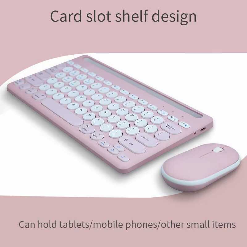 Wireless Keyboard and Mouse Set Rechargeable Dual-channel Office Ultra ...