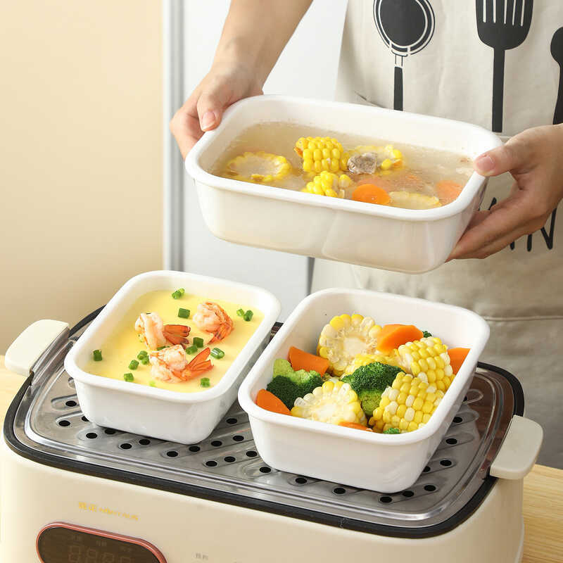 Ceramic Steaming Bowl Baby Food Supplement Microwave Oven Steamer ...