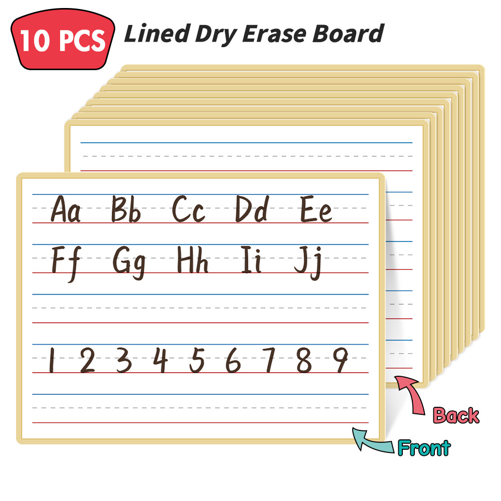 10Pcs Dry Erase English Alphabet Charts for Kids Homeschool Maths ...