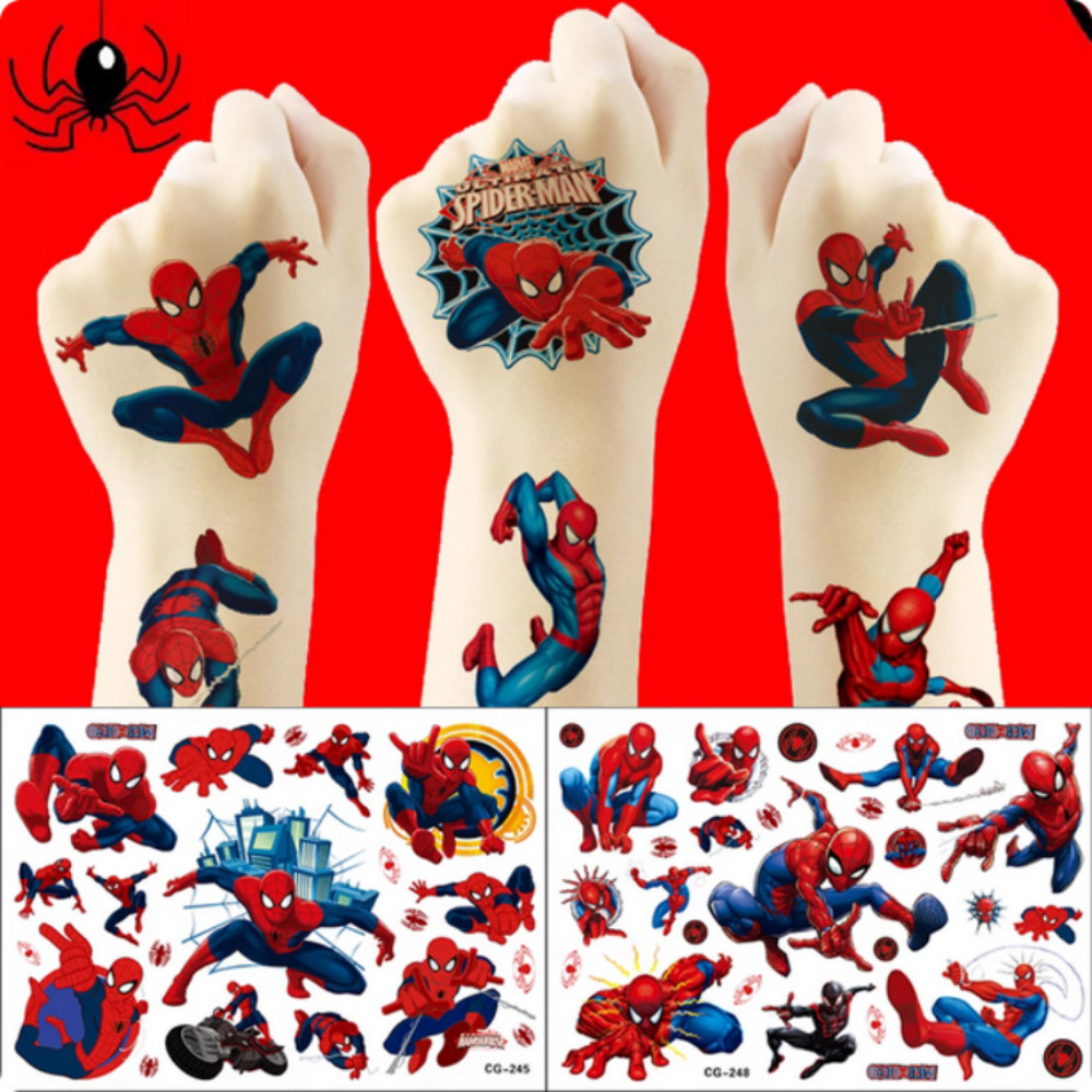 20 Styles K-POP Spider Man Tattoo Stickers, Children's Cartoon Cute ...