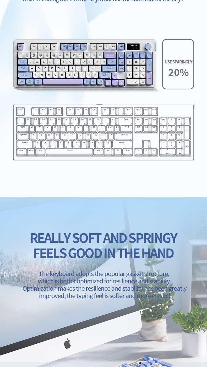 L98 Silent Wireless RGB Keyboard 2.4G & Bluetooth & wired 98 Keys logo ...