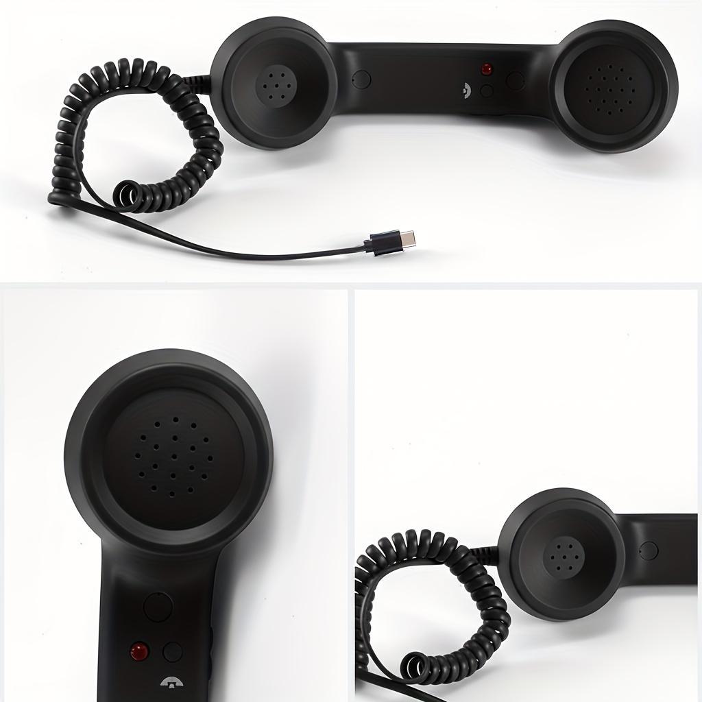Plug & Play TYPE-C Phone Handset - Retro External Call Receiver with ...