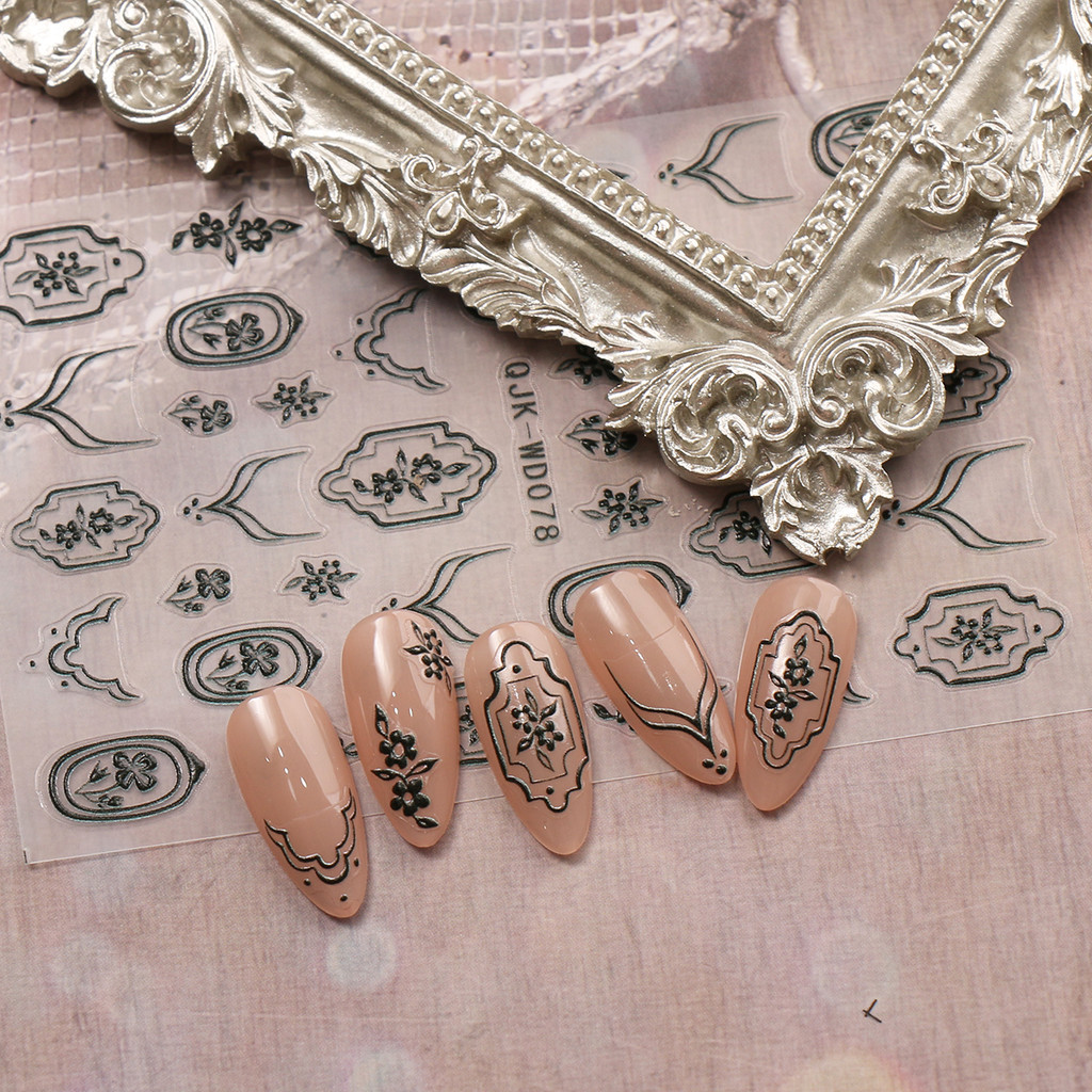 MAMA NAIL Embossed Nail Art Stickers Wholesale Spring Love Heart Star ...