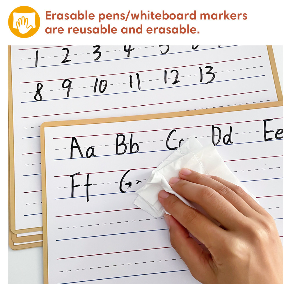 10Pcs Dry Erase English Alphabet Charts for Kids Homeschool Maths ...
