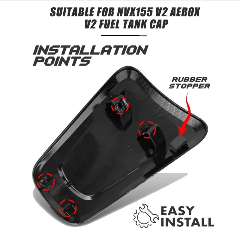 Gas Tank Cover NVX Aerox V1 V2 Trasparent ABS Plastic Easy Install ...