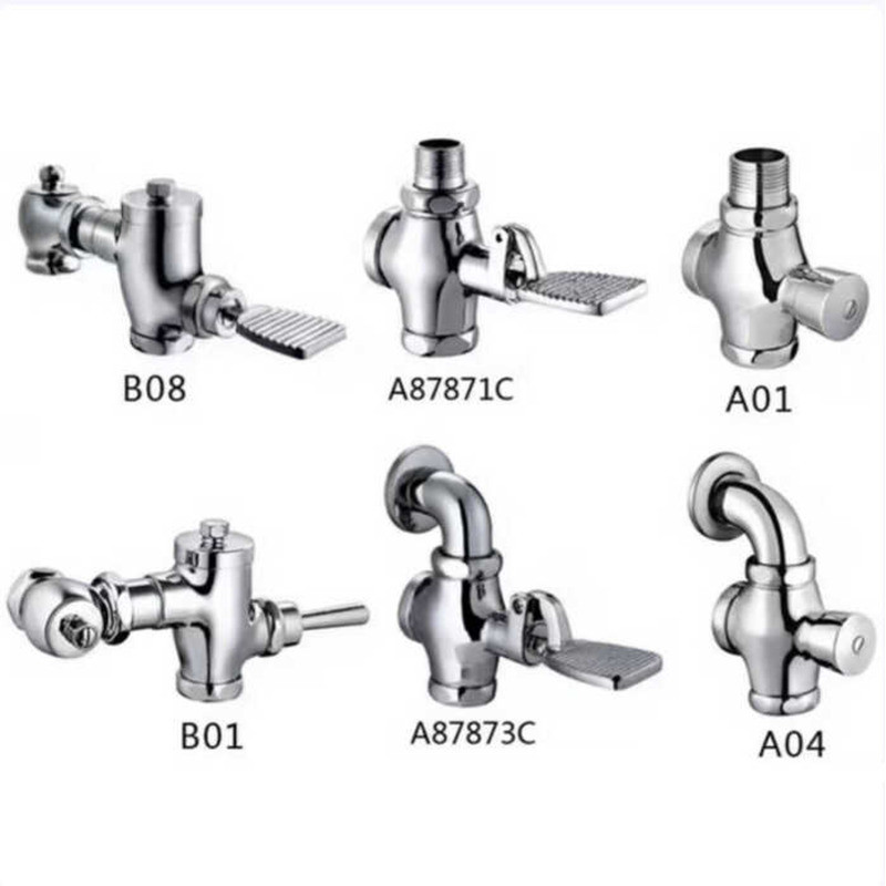 All Copper Body Foot-operated Toilet Squatting Toilet Flushing Valve ...