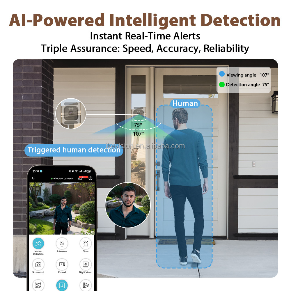 O Kam Pro 3MP Dual Bands Wireless Window Camera with Alexa Easy ...