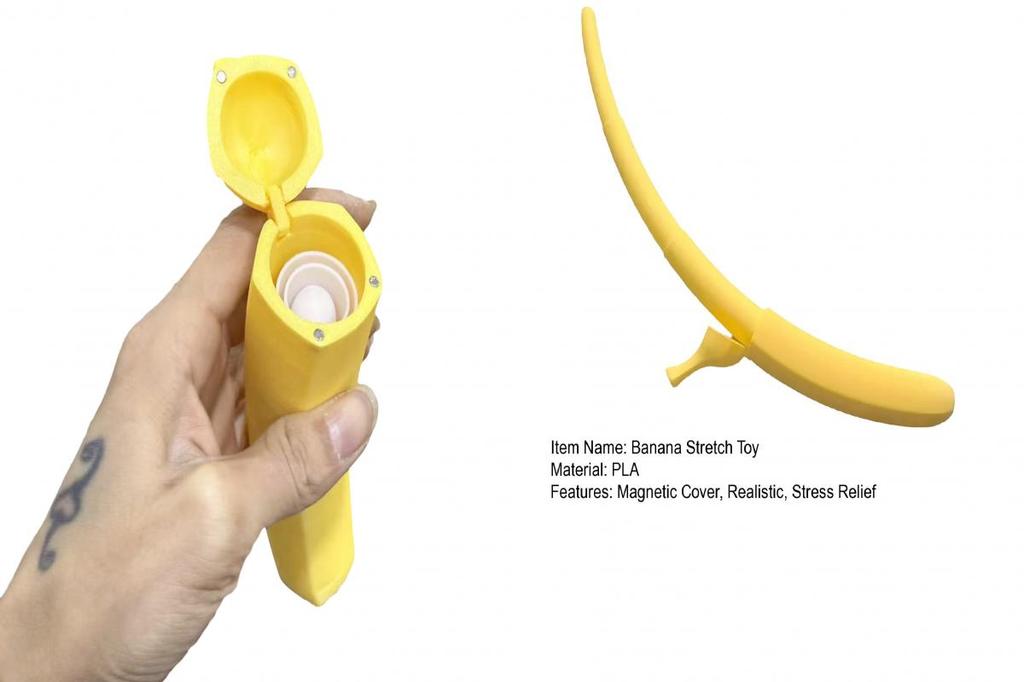 3d Printed Banana Toy Role Play Banana Prop Extendable Retractable 3d ...