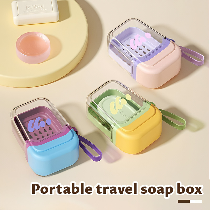 Soap Box Travel Portable Mini Soap Box Premium Sealed Double Layered ...