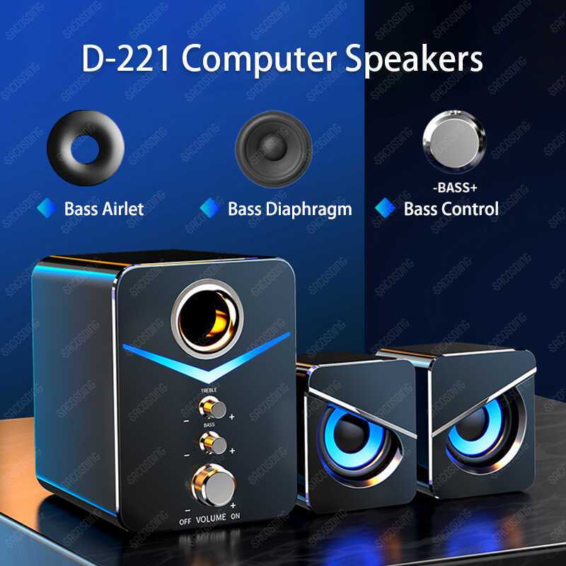 2024 USB Wired BLUETOOTH Combination Computer Speakers Heavy Bass ...
