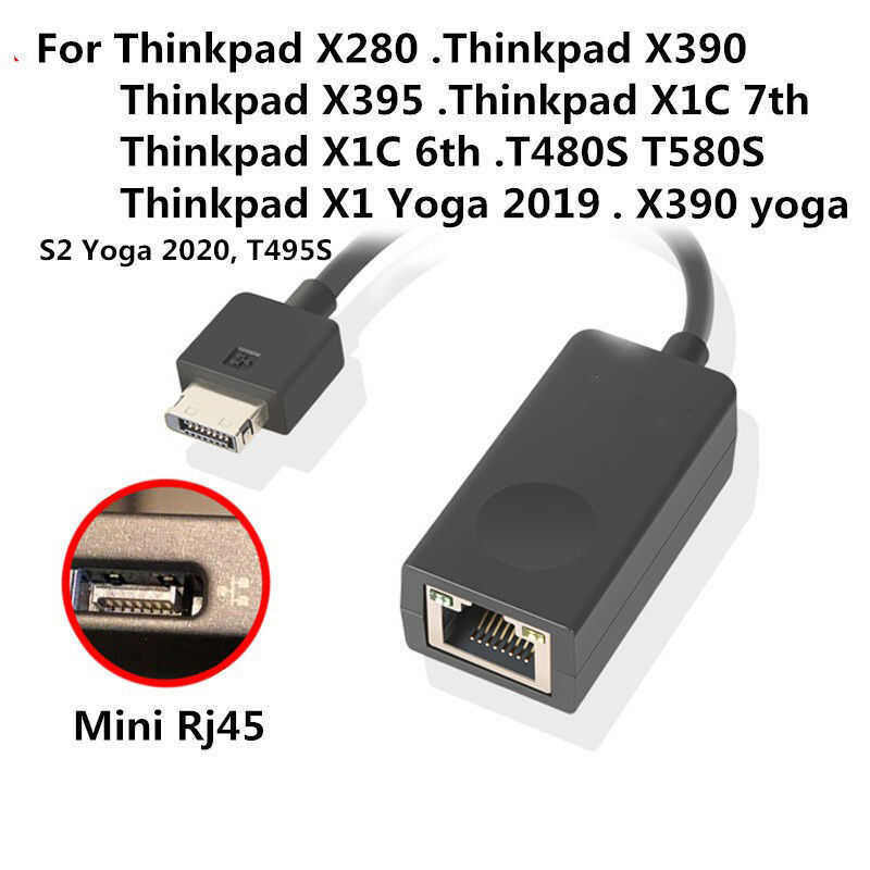 2 Dongle RJ45 Ethernet Extension Adapter for Lenovo Thinkpad X280 X390 ...