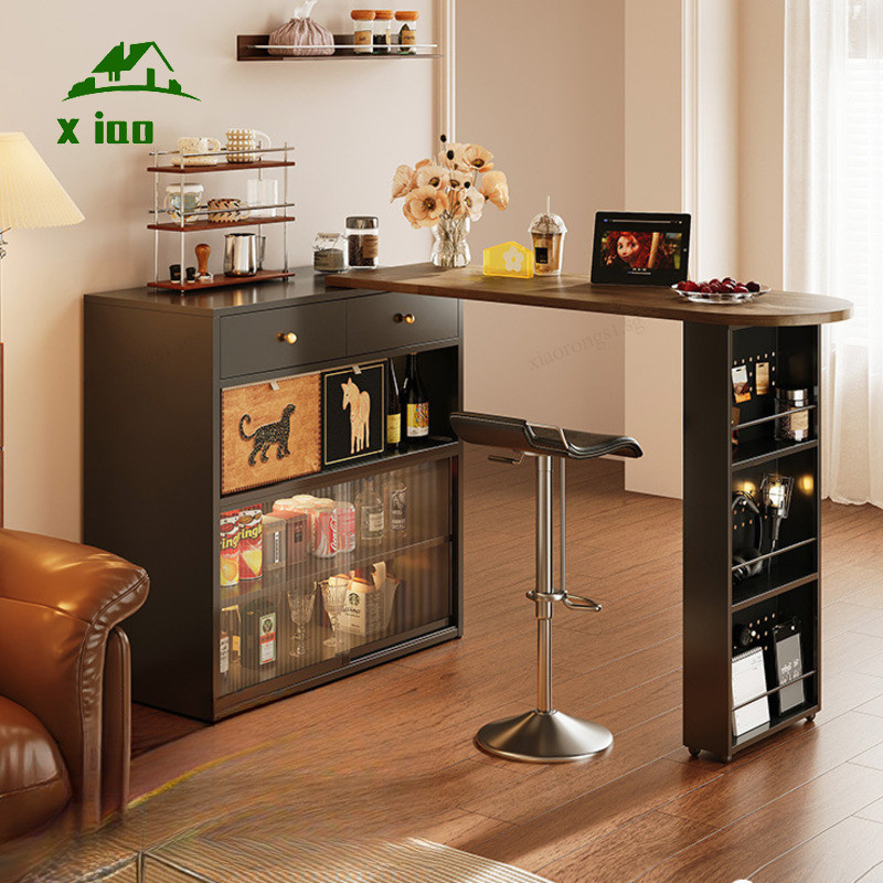 Mid Ancient Style Balcony Table Telescopic Bar Table Steel Bar Counter ...