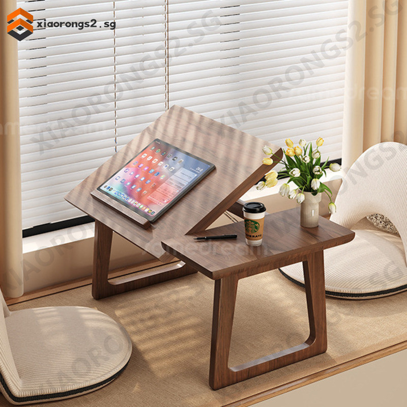 High-End Foldable Table Bay Window Study Table Solid Wood Adjustable ...