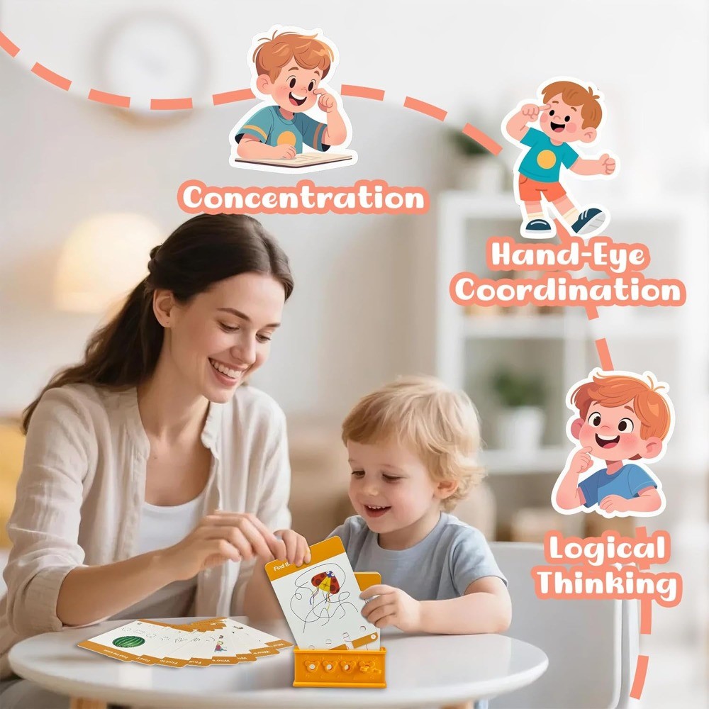64 Activities Logic Flashcard Puzzles,Flash Cards for Toddlers 1-3 with ...