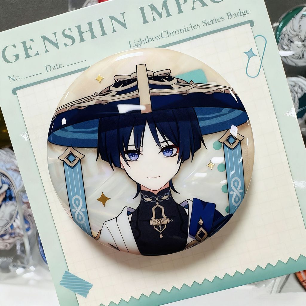 Genshin Impact Furina Wanderer Tinplate Badge - Pain Bag Charm Anime ...