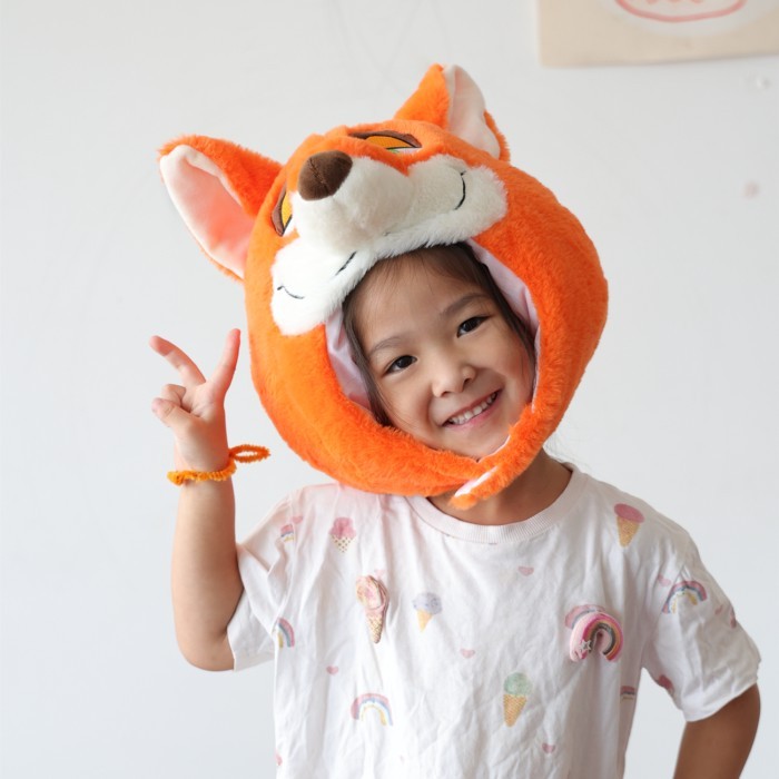 ((ready stock) Cute Funny Children's Day Creative Fox Headgear Hat ...